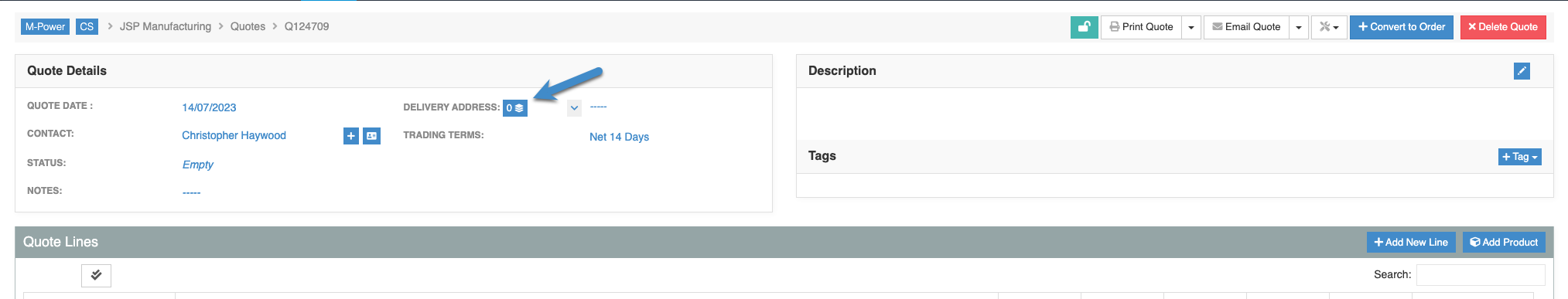 Defining Multiple Shipping Locations – M-Power Software Help Centre